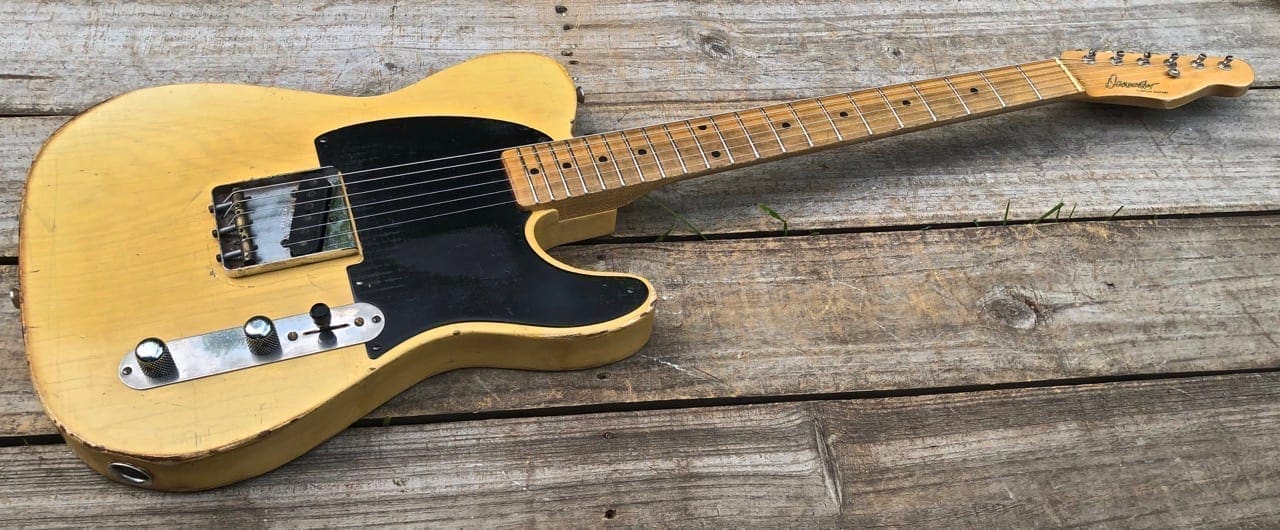 Danocaster Single Cut Esquire Style Electric Guitar - 52' Champ Lap ...