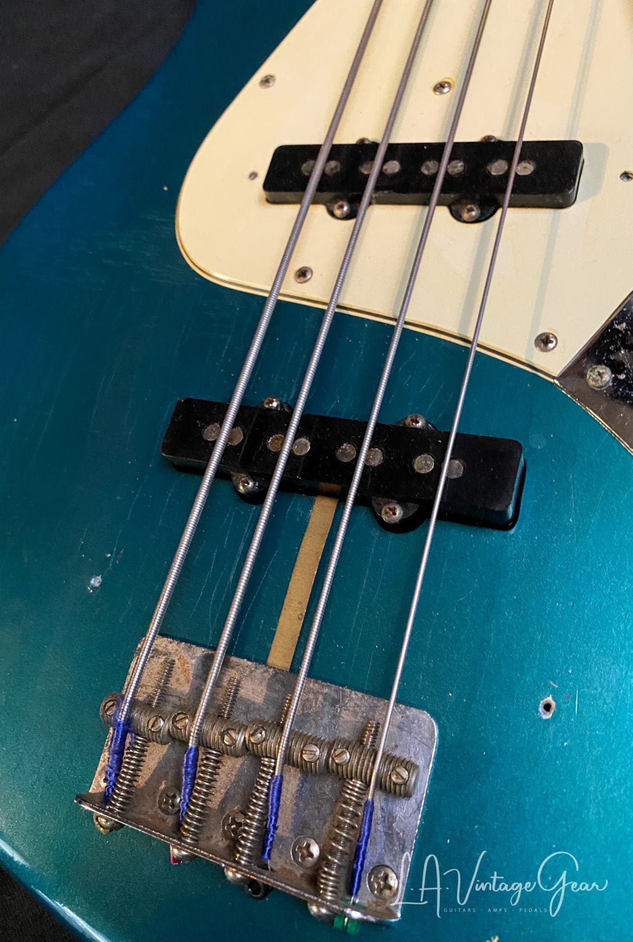 Fender 1965 Jazz Bass – Refinished in Lake Placid Blue – LA Vintage Gear