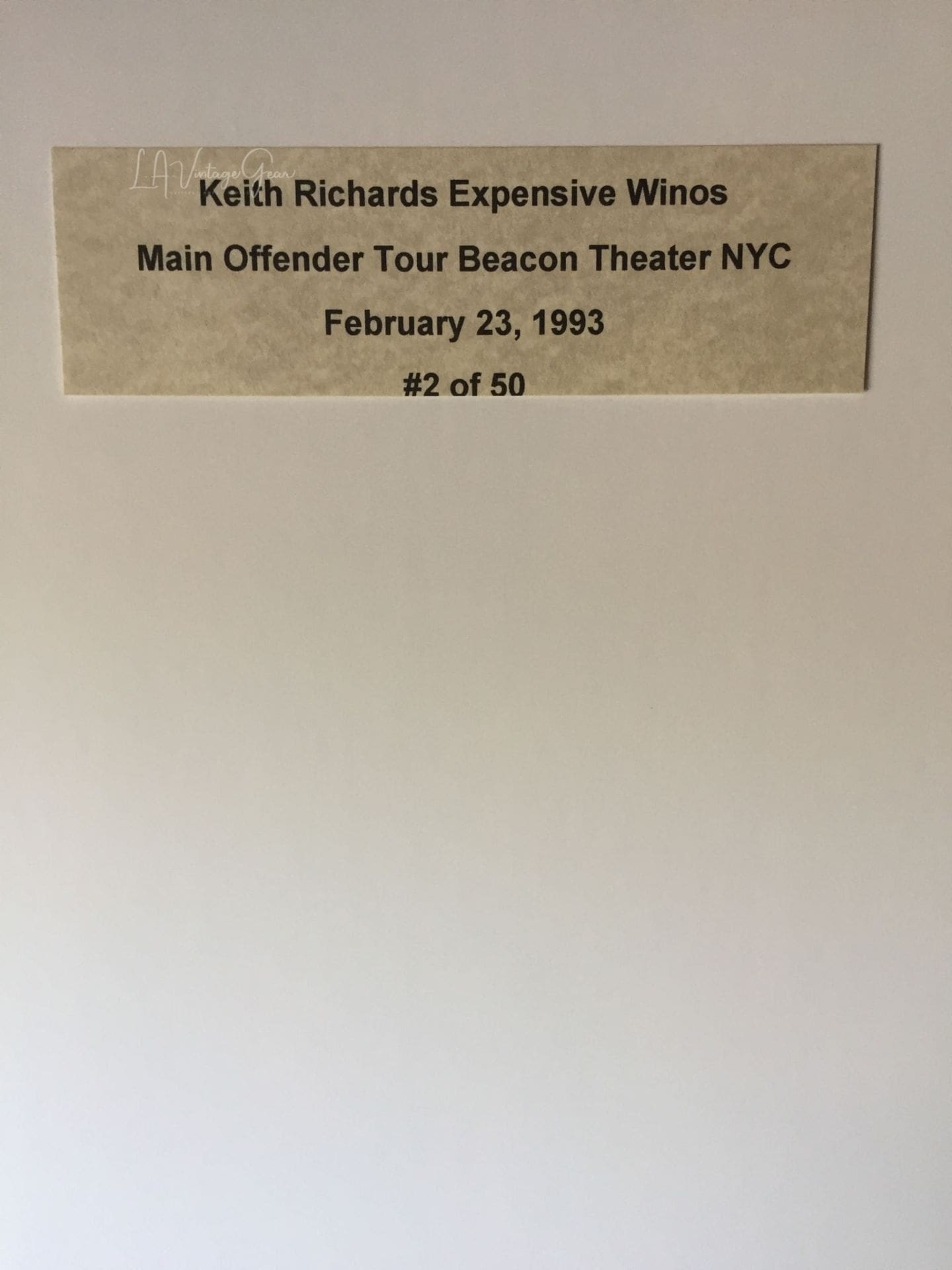 Keith Richards Expensive Winos Main Offender Tour 1993 -Authentic ...