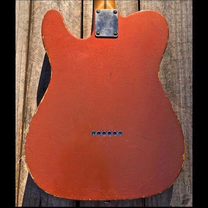 Danocaster Thinline Single Cut Electric Guitar in Faded CAR Finish – LA ...