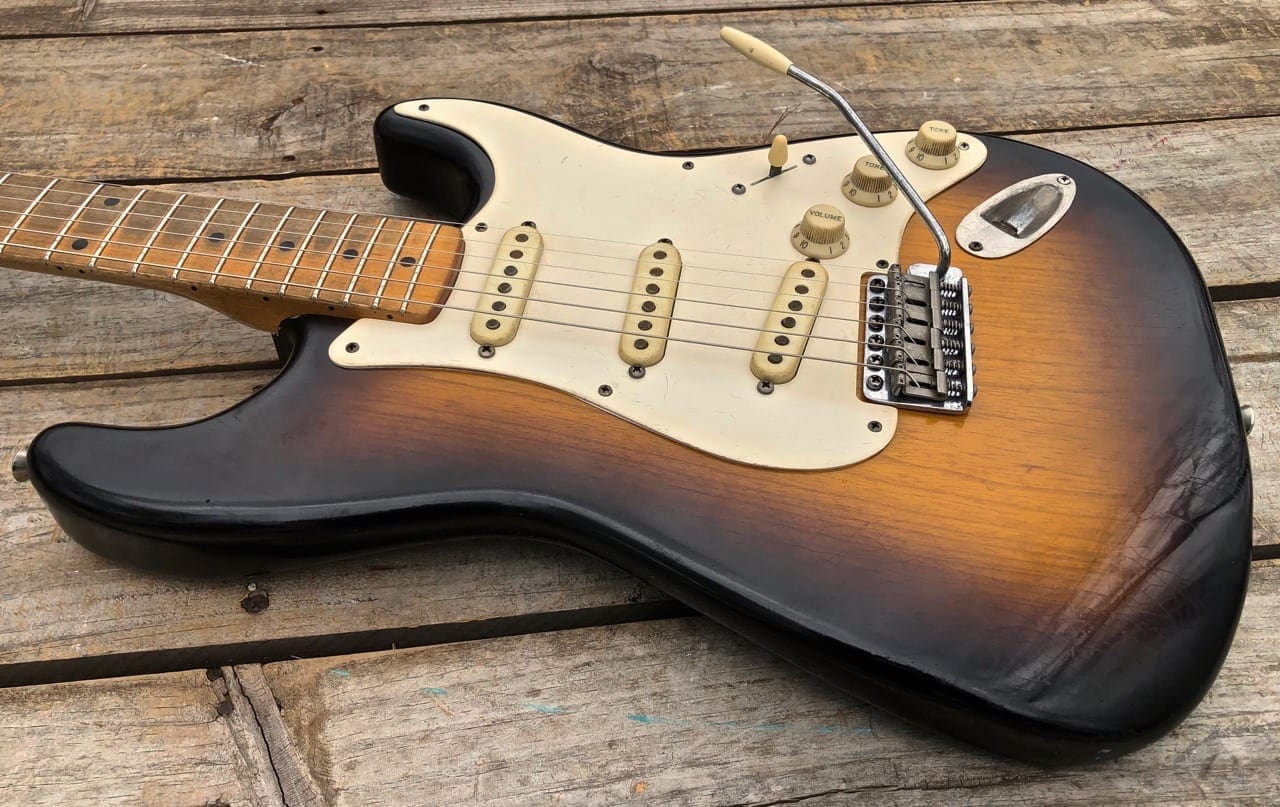 Danocaster 2 Tone Double Cut Electric Guitar - V Neck! • LA Vintage Gear