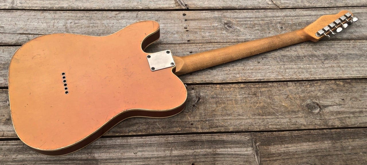 Danocaster Single Cut Double Bound Electric Guitar RW Neck - Faded Car ...