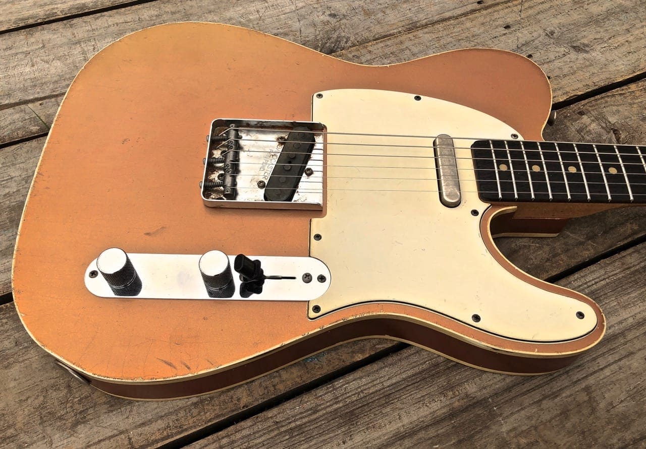 Danocaster Single Cut Double Bound Electric Guitar RW Neck - Faded Car ...