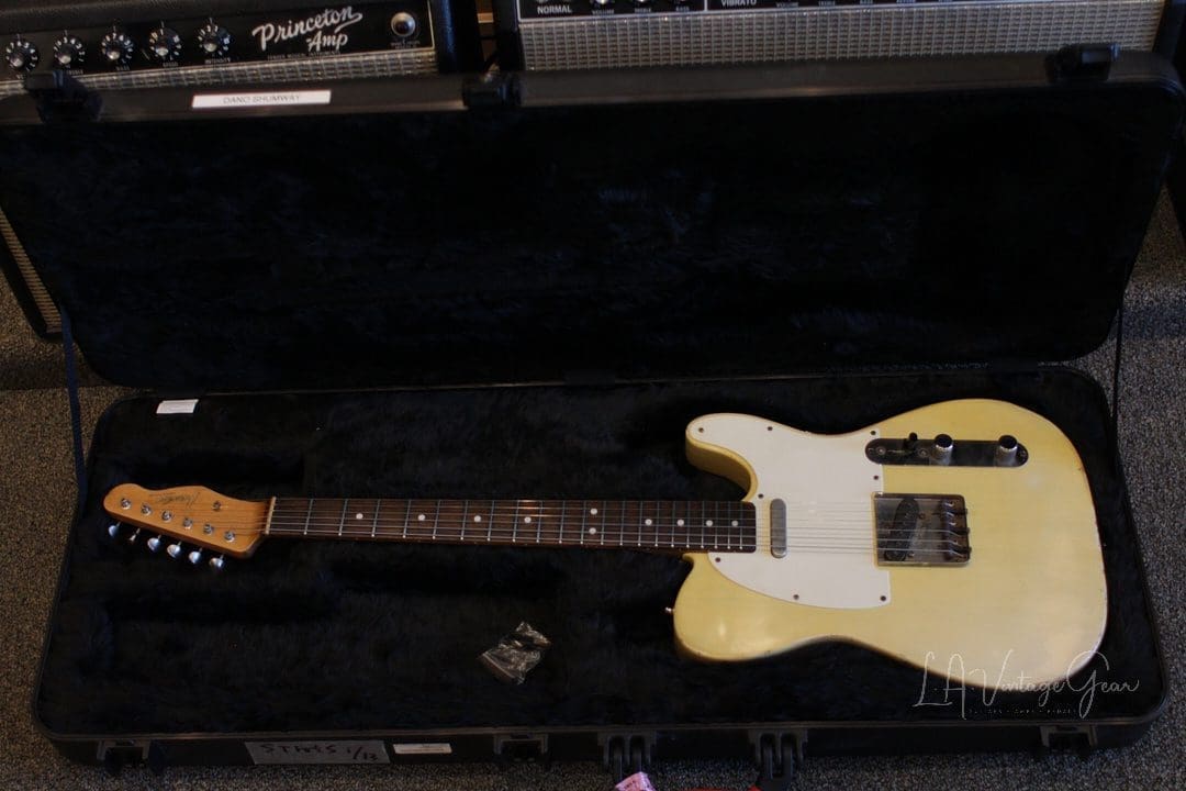 Danocaster Single Cut Blonde Whiteguard Electric Guitar with RW ...