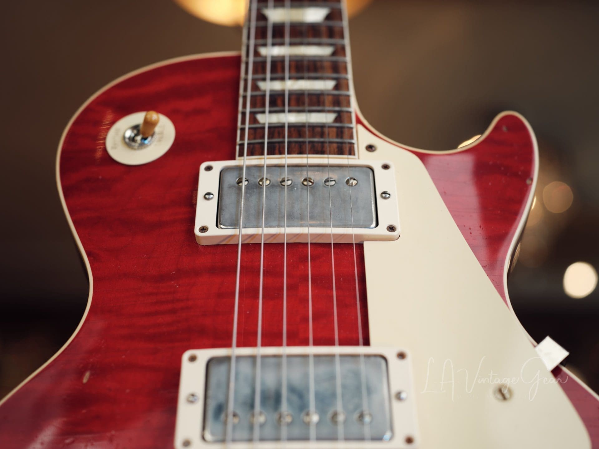 Gibson Relic’d Custom ’58 Les Paul Standard with Bigsby – Cherry Flame ...