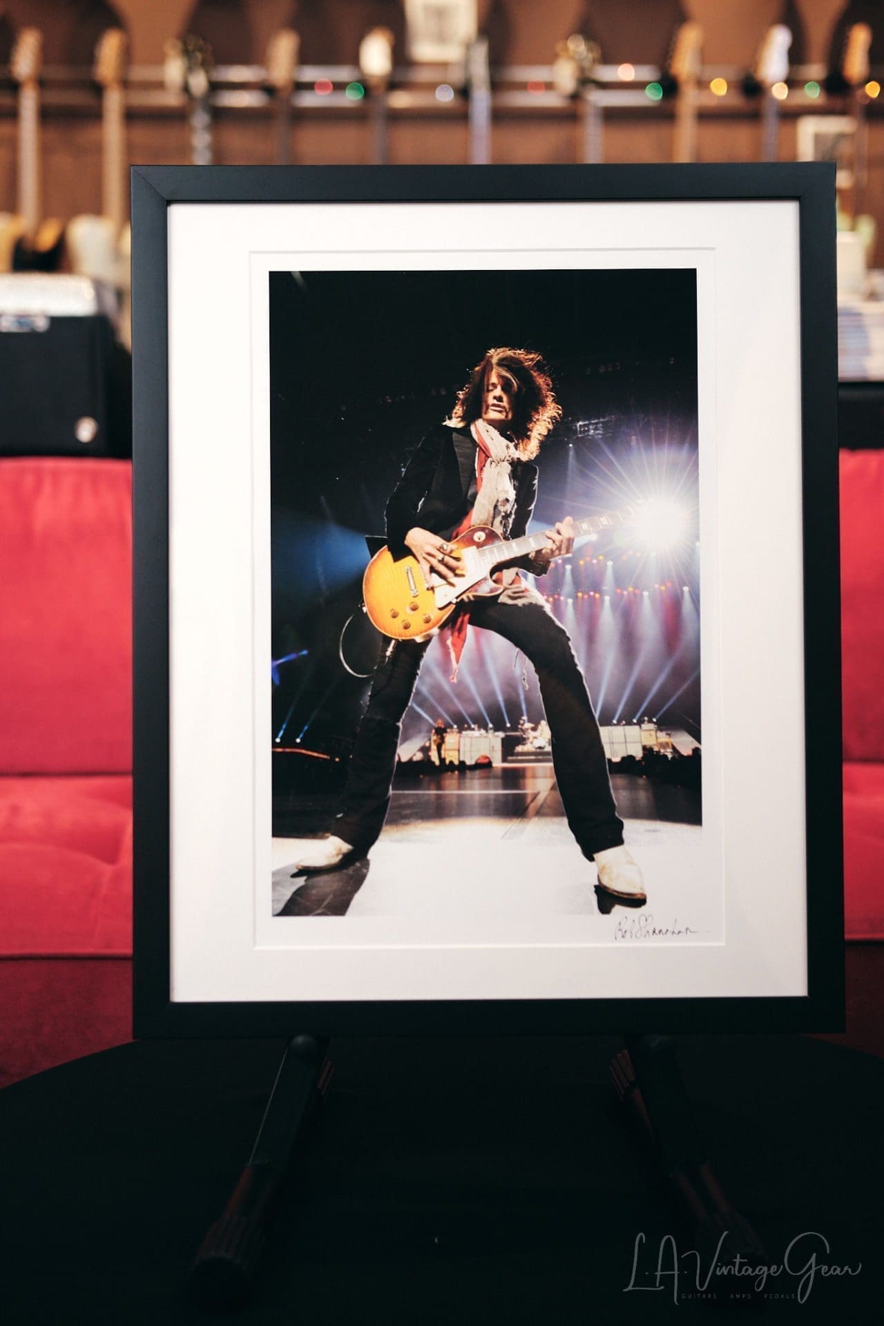 Rob Shanahan Rock Art - Joe Perry Print Framed • LA Vintage Gear