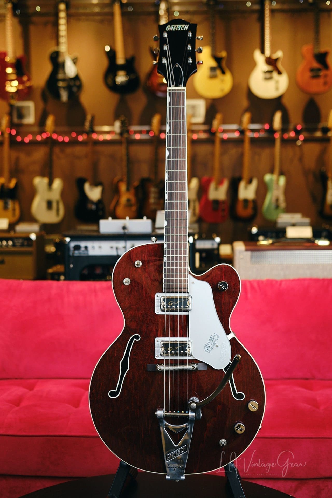 Gretsch G6119-62GE 1962 Reissue Chet Atkins Tennessee Rose Dark Cherry ...