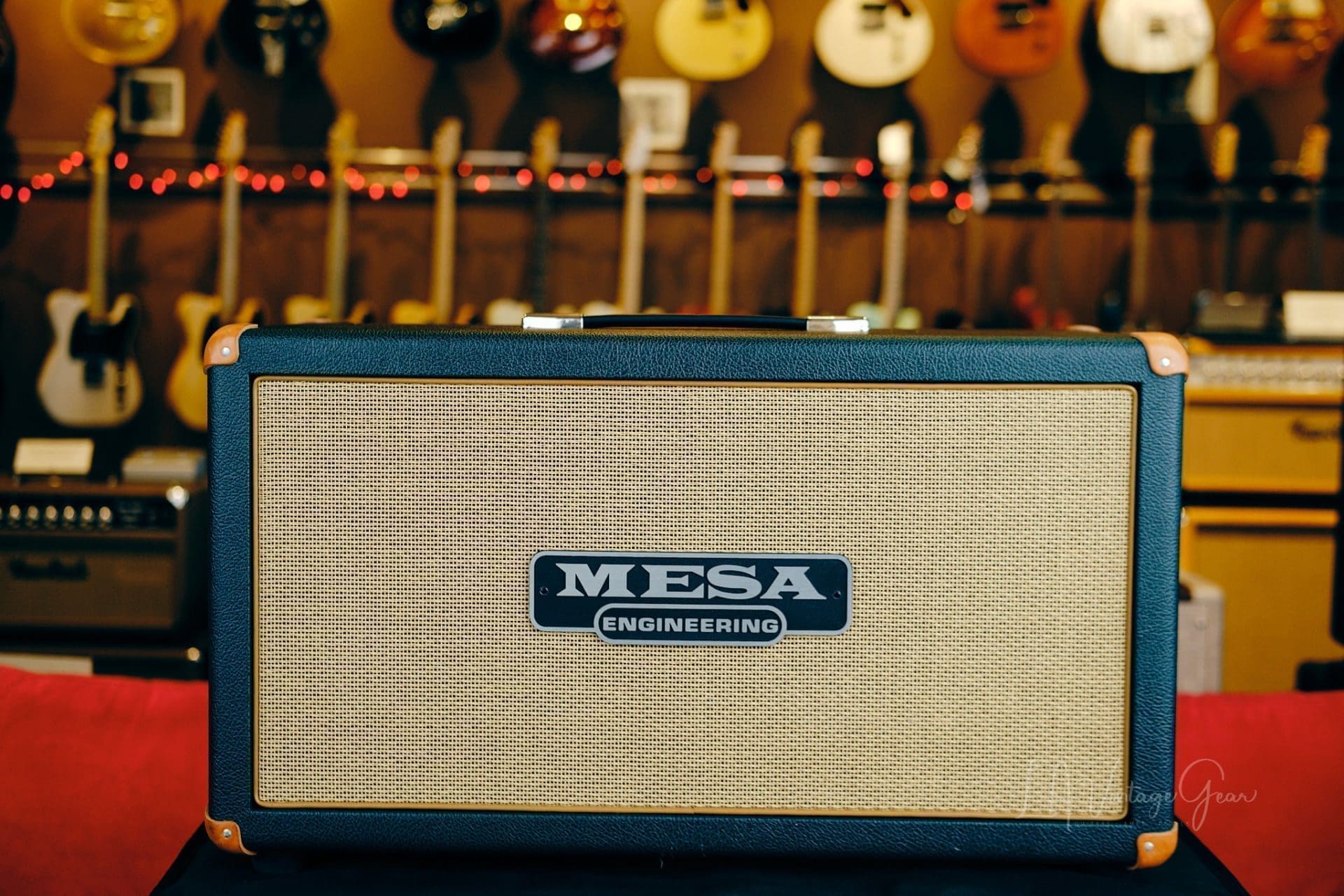 Mesa Boogie 2×12 Guitar Speaker Cabinet-Emerald Green & Tan Grill with ...