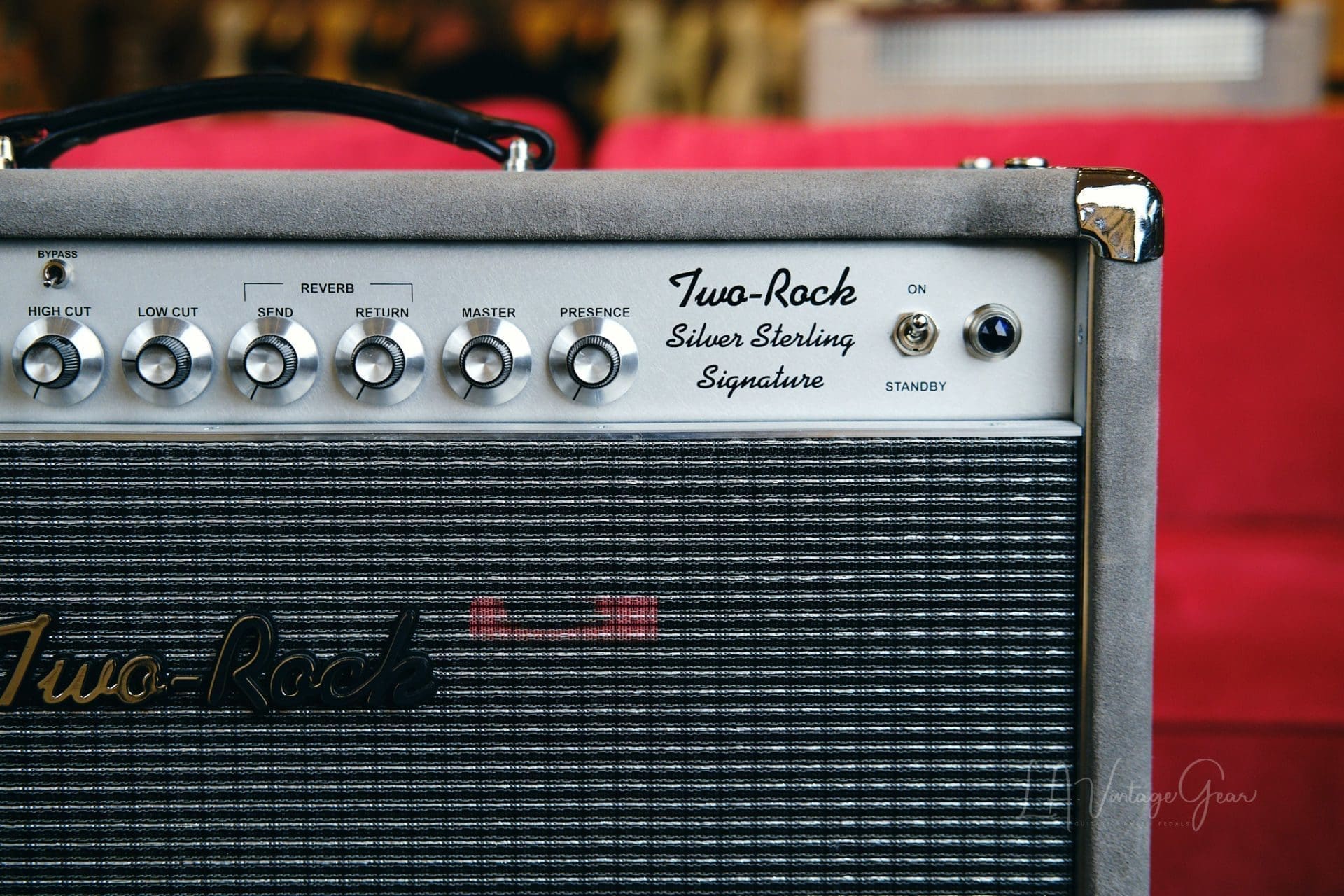 Two Rock Silver Sterling Signature Grey Suede 150 Watt Guitar Amp Head ...