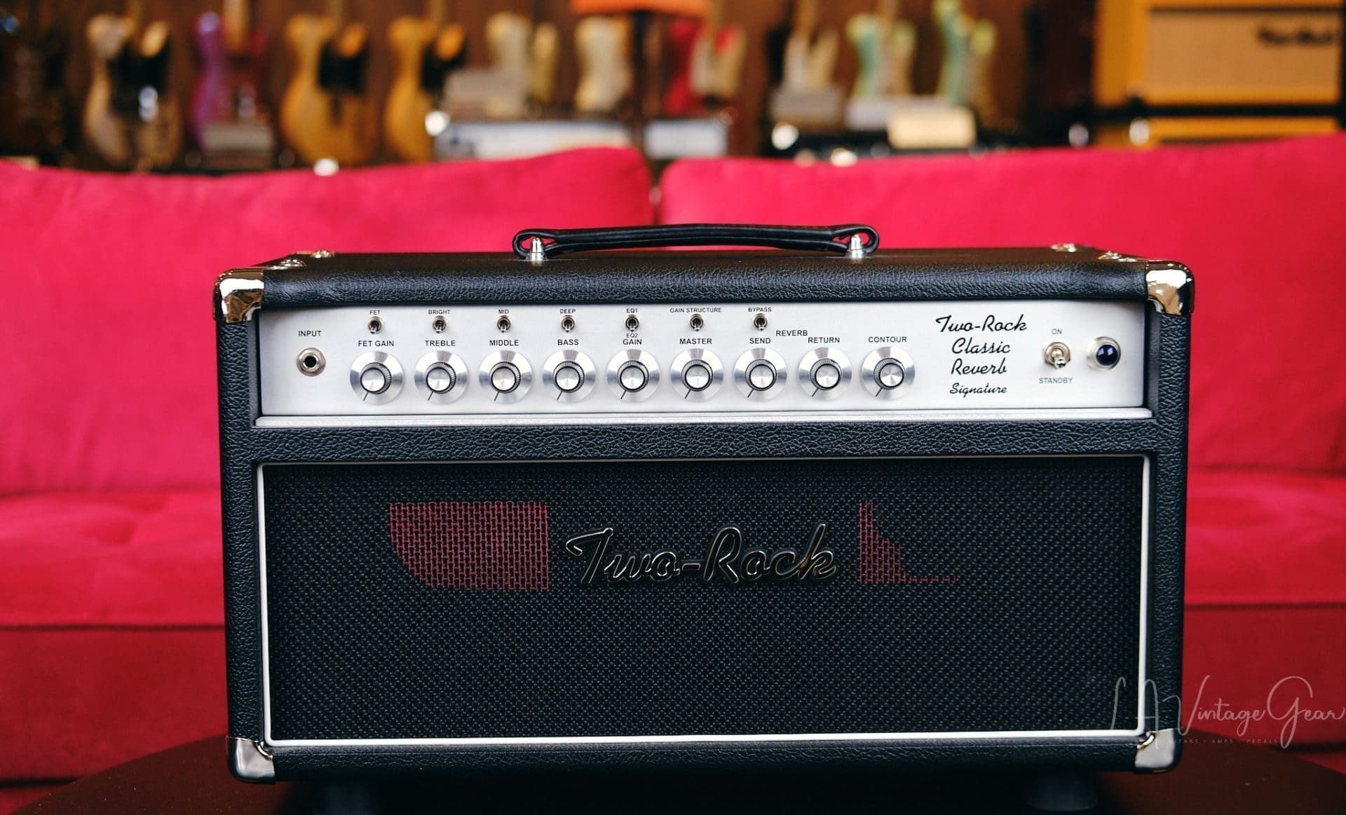 (SOLD) Two Rock Classic Reverb Head - Silver Chassis & Black Bronco ...