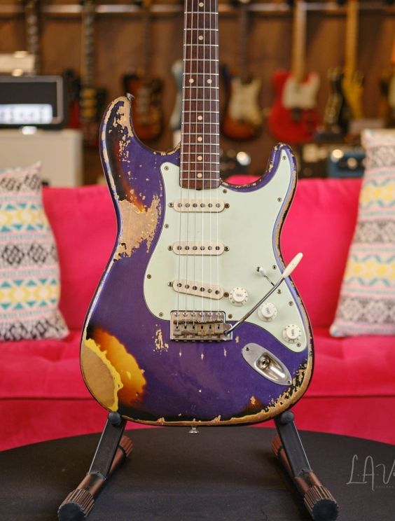 1961 Fender Stratocaster – Refinished in Purple Over Sun Burst – LA ...