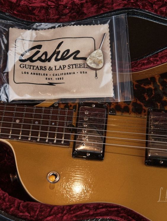 Asher Electro Sonic Gold Top Guitar With Brazilian Rosewood Board ...