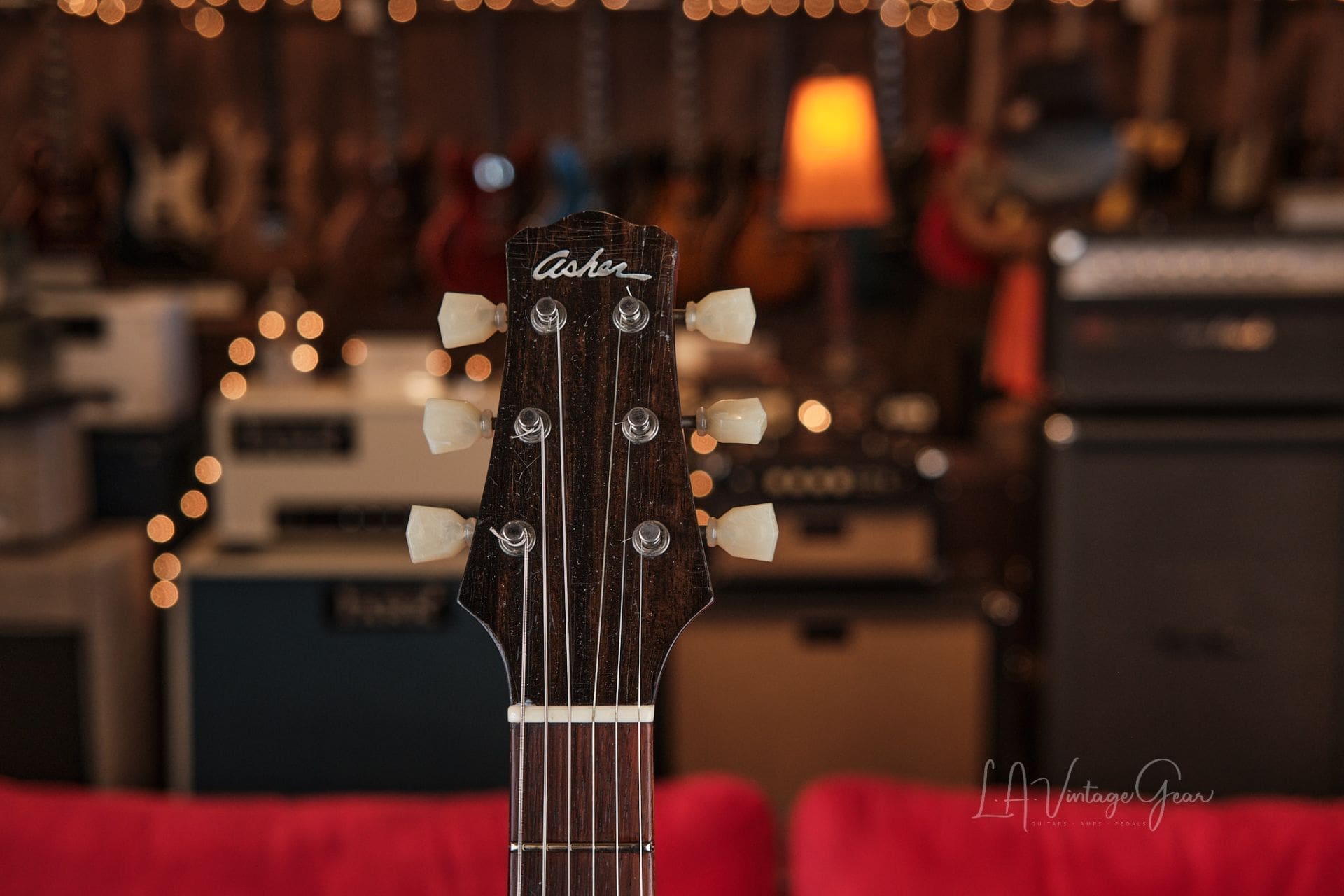 Asher Electro Sonic Gold Top Guitar With Brazilian Rosewood Board ...