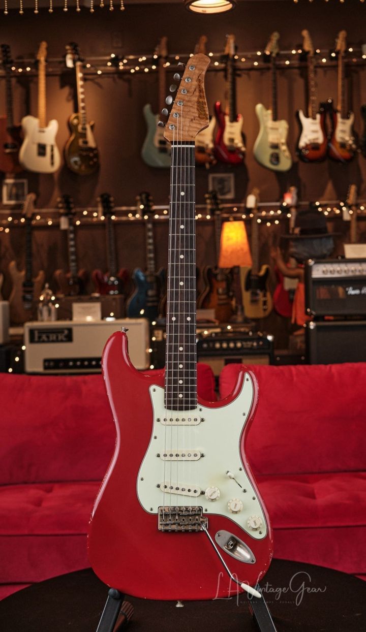 Xotic XSC1 S-Style Relic’d Electric Guitar – Dakota Red Finish & RW ...