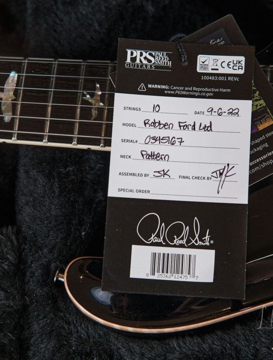 PRS Limited Edition Robben Ford Signature McCarty 594 – One of 200 Made ...